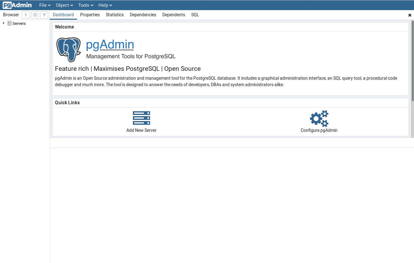 Empty panes in saved layout not usable (RM #4710) · Issue #2969 · pgadmin-org/pgadmin4 · GitHub