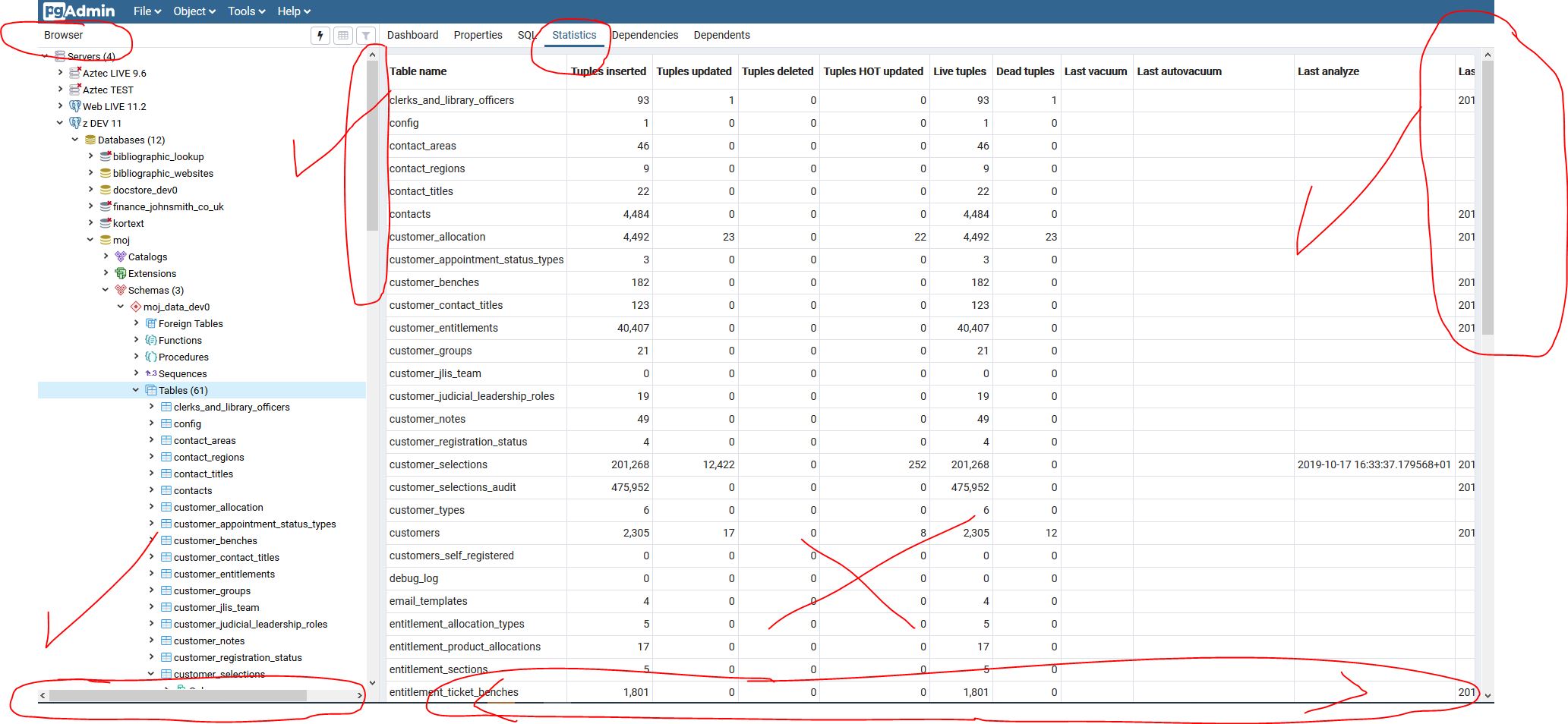 Make the main Browser right panel scroll horizontally fixed at bottom like the left panel (RM ...