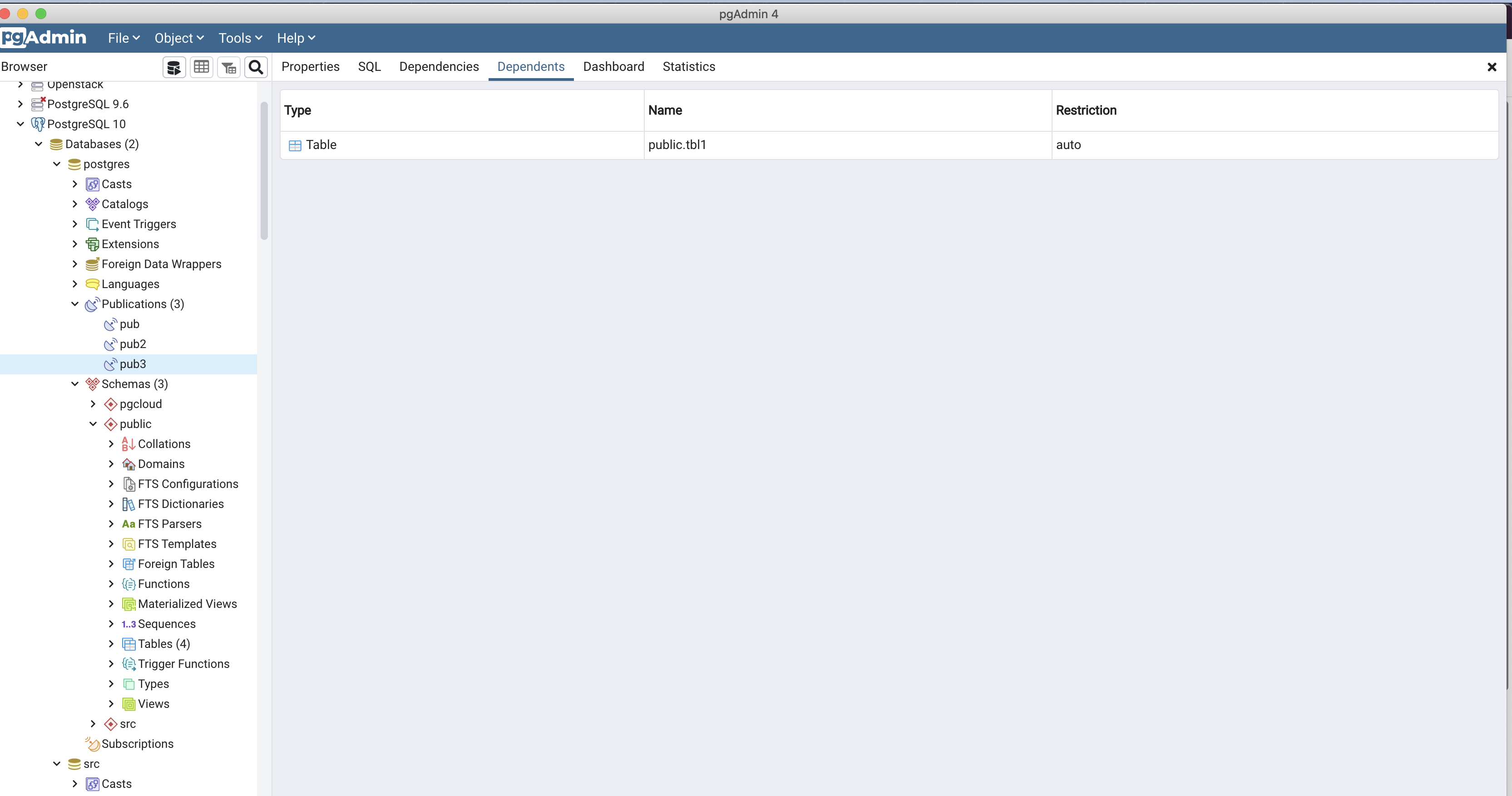 Incorrect values for dependents for publications in pg10 (RM #6307) · Issue #4211 · pgadmin-org ...