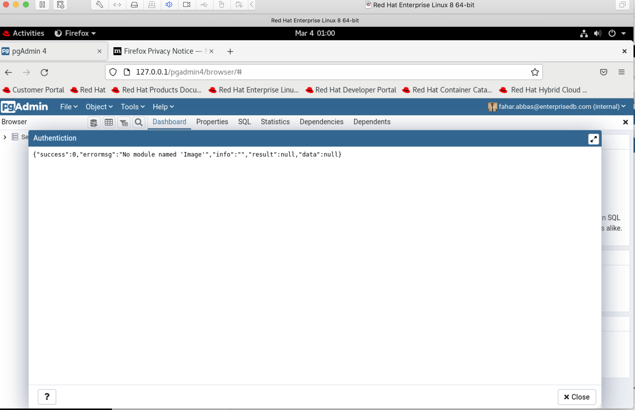 [RPM] Error message displayed if click on Authenticator App (RM #7231) · Issue #4942 · pgadmin ...