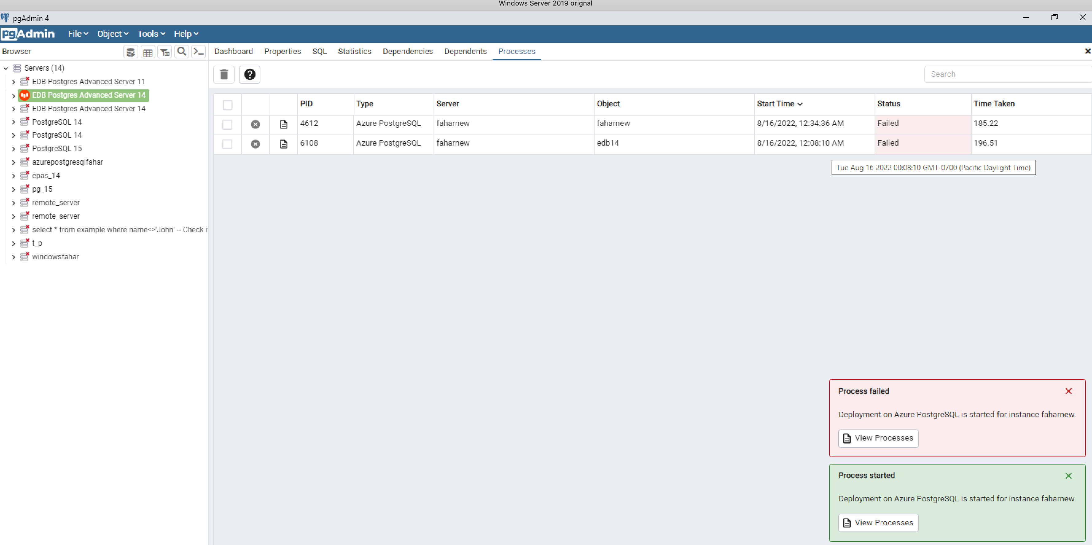 [Azure PostgreSQL] Cloud Deployment failed for Azure PostgreSQL (RM #7617) · Issue #5258 ...